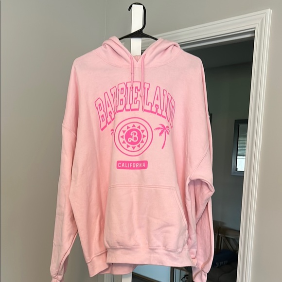 Barbie | Tops | Barbie Soft Pink Fleece Hoodie | Poshmark